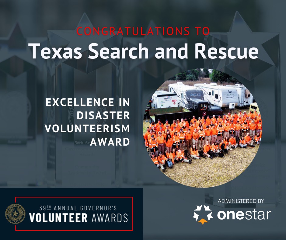 Governor's Volunteer Awards - Texas Search and Rescue