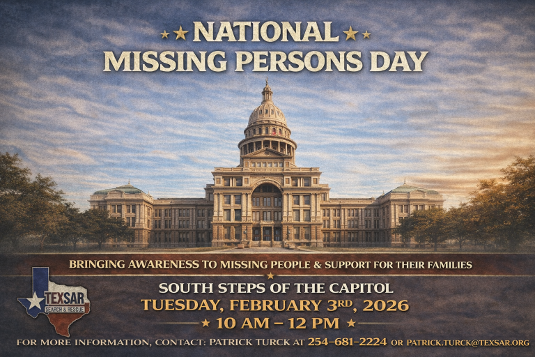 National Missing Persons Day - February 3rd - Texas Search and Rescue